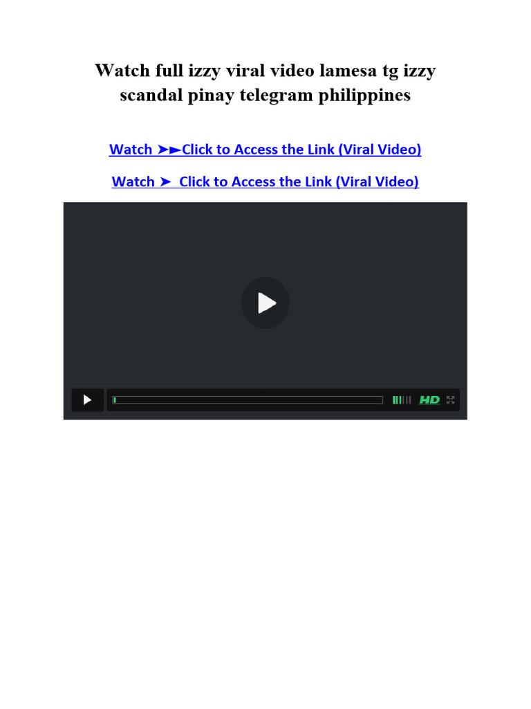 Watch Izzy Viral Video Scandal | PDF