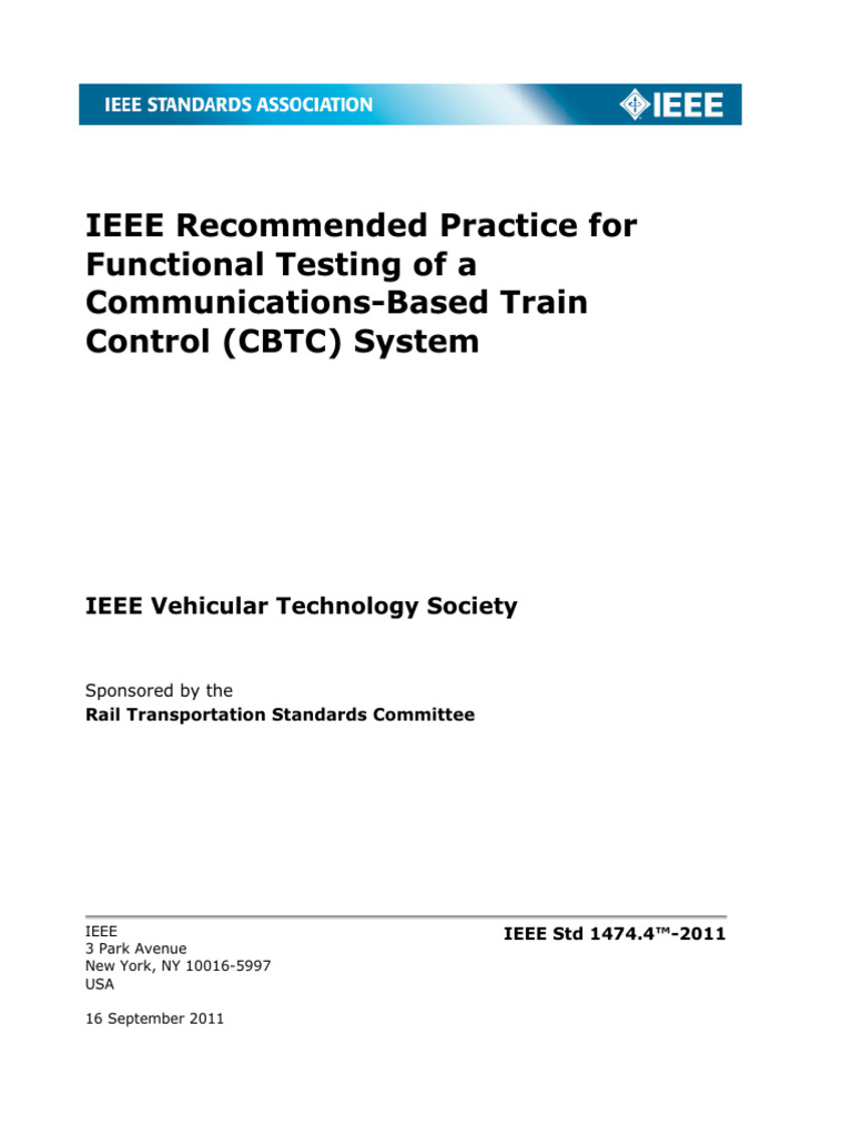 IEEE Recommended Practice For Functional Testing of A Communications ...