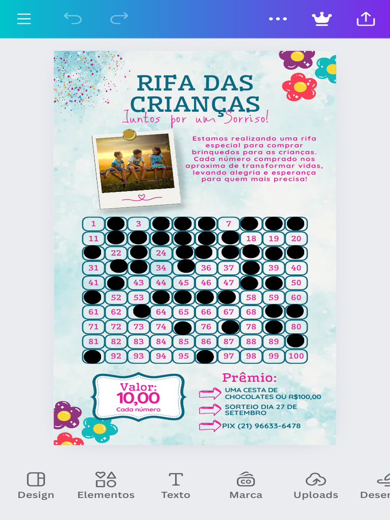 Rifa Solidária para ONG de Crianças Delicado e Colorido Story - A Sua ...