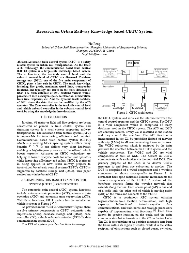 Research On Urban Railway Knowledge-Based CBTC System | PDF | Computing ...