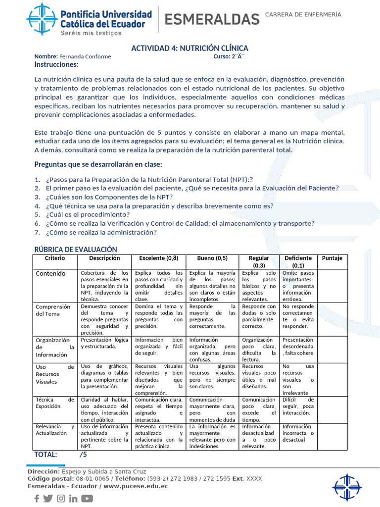 Activida 4 Fernanda Conforme Caicedo | PDF | Nutrición | Dieta y nutrición