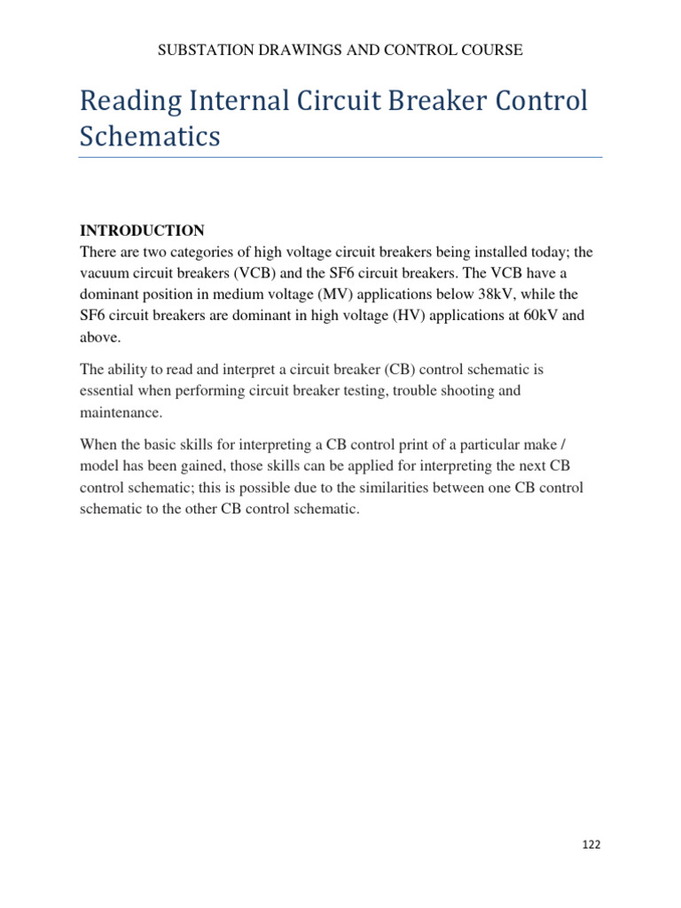 DWG Section-4 Reading Internal Circuit Breaker Control Schematics | PDF | Relay | Switch