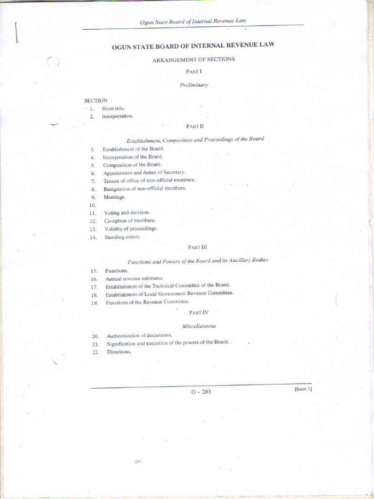 OGSG Internal Revenue Law | PDF