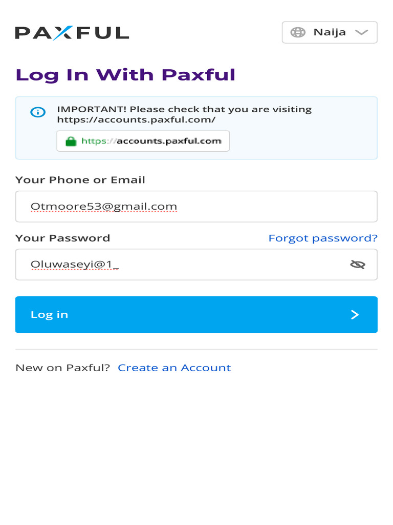 Log in to Your Account Paxful | PDF