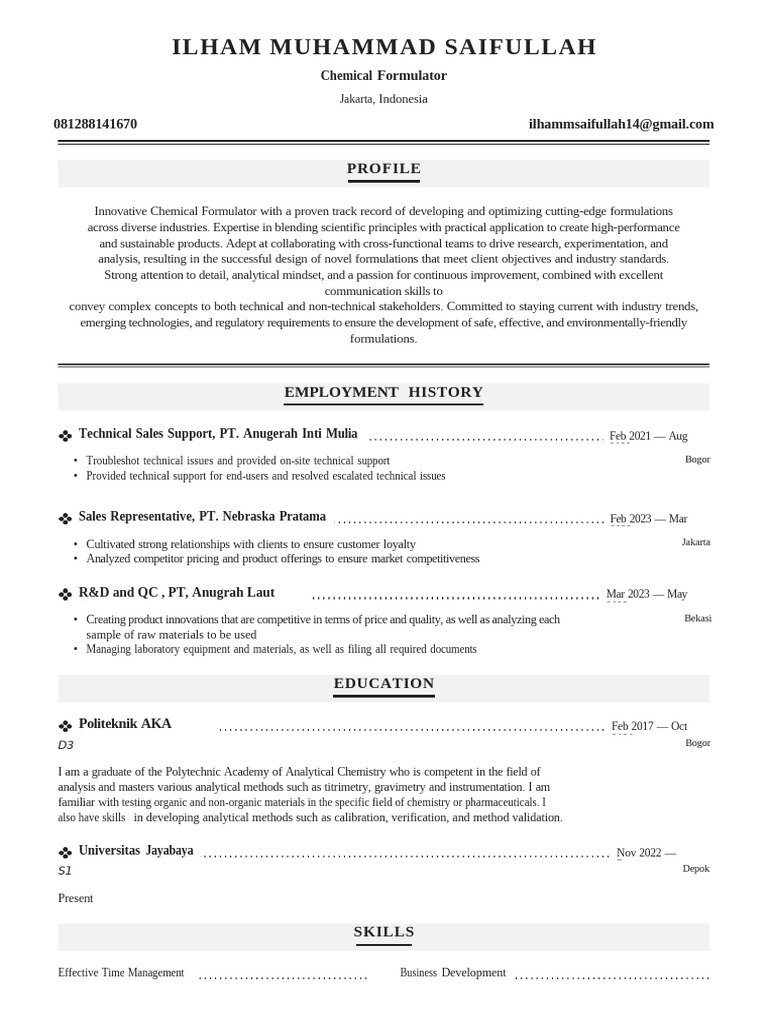 CV1 | PDF | Business | Science