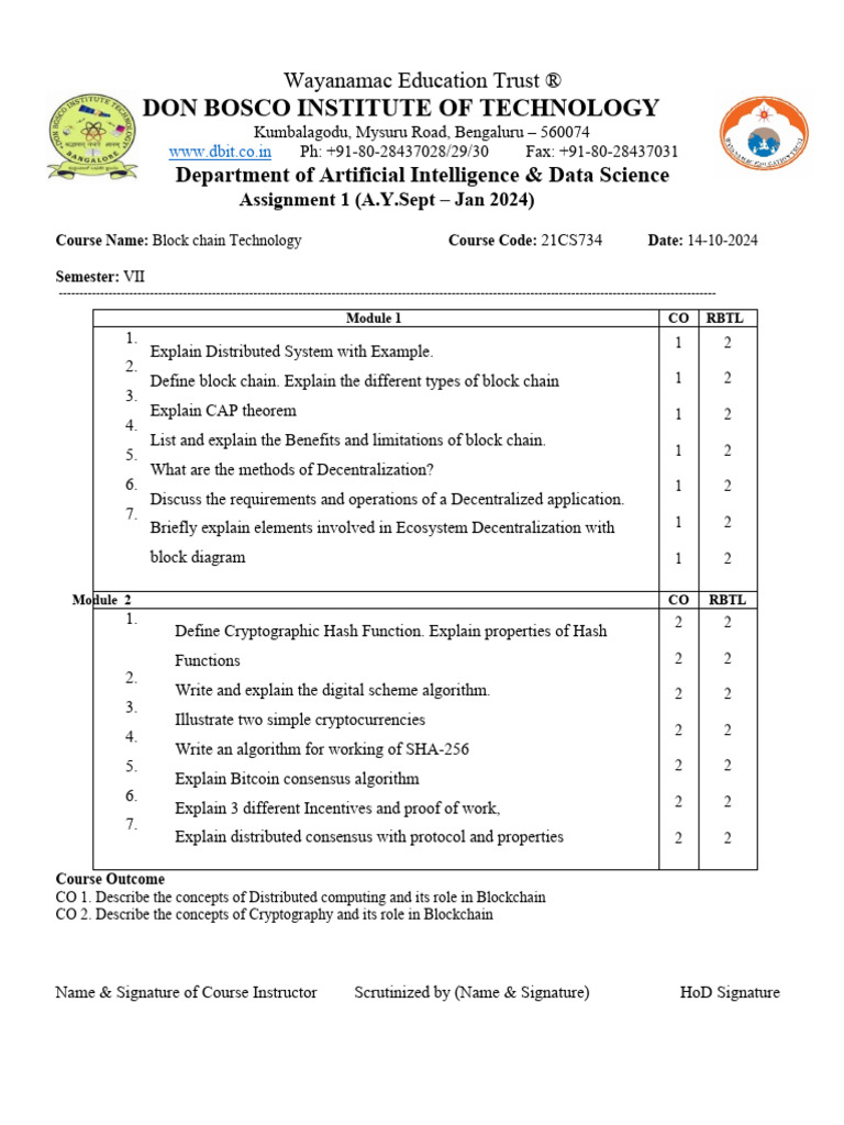 assignment blockchain | PDF | Cryptography | Computing