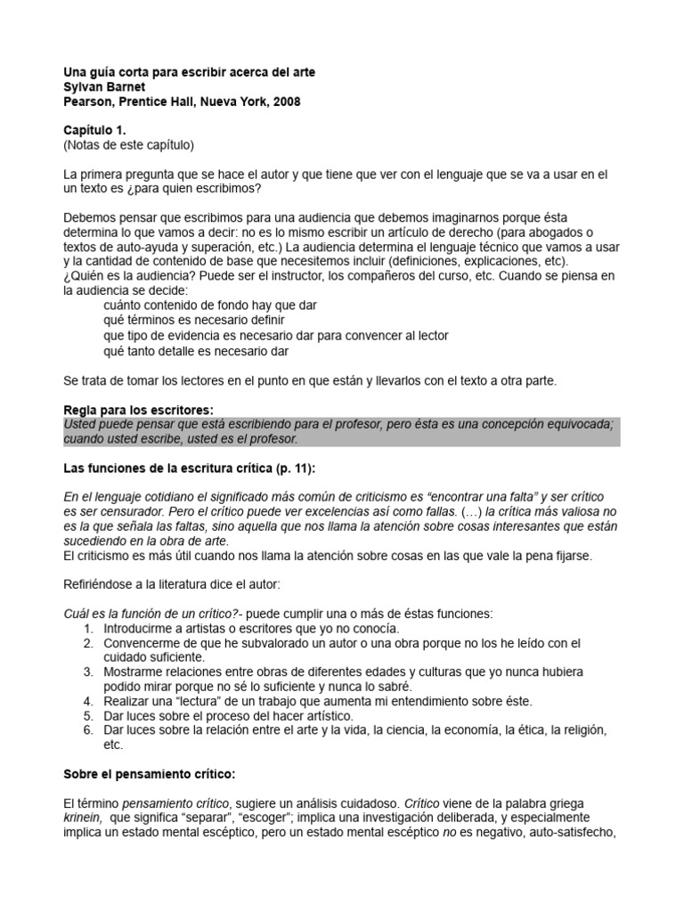Como Escribir Un Ensayo - Sylvan Barnet | PDF | Autor | Ensayos