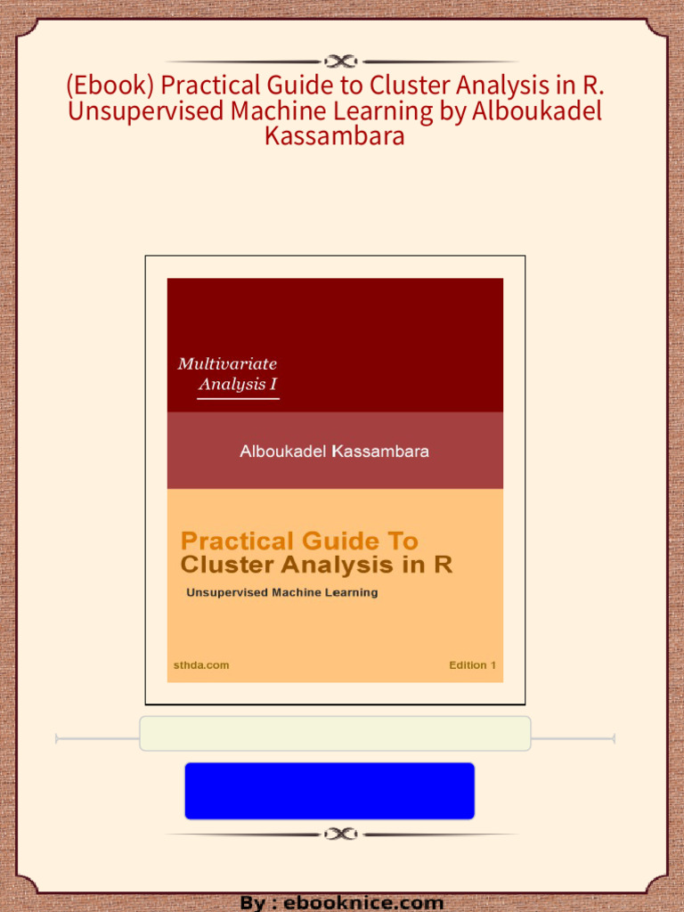 Download Complete Ebook Practical Guide To Cluster Analysis In R