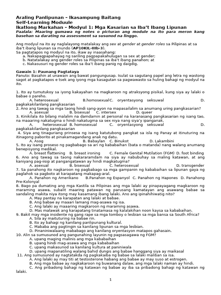 Quarter 3 Week 2 Module | PDF