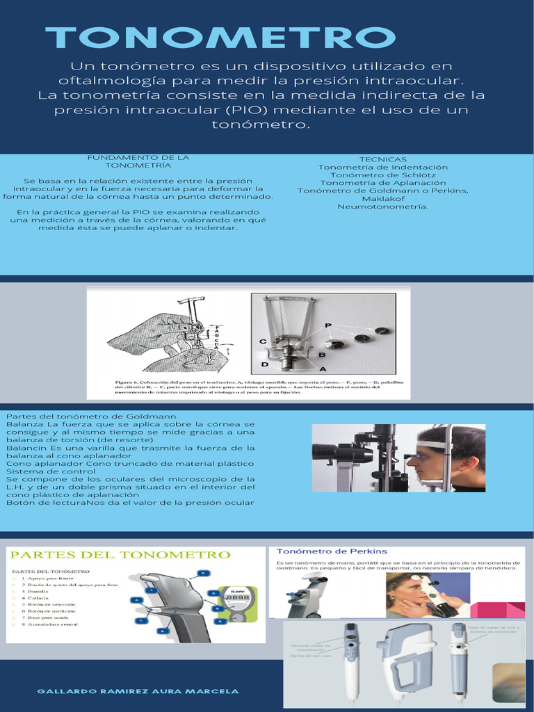 Tonómetro: Medición de Presión Intraocular | PDF