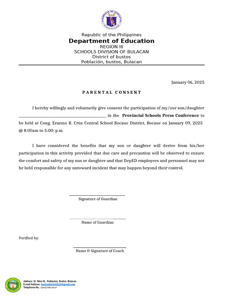 Parents-Consent-PSPC | PDF