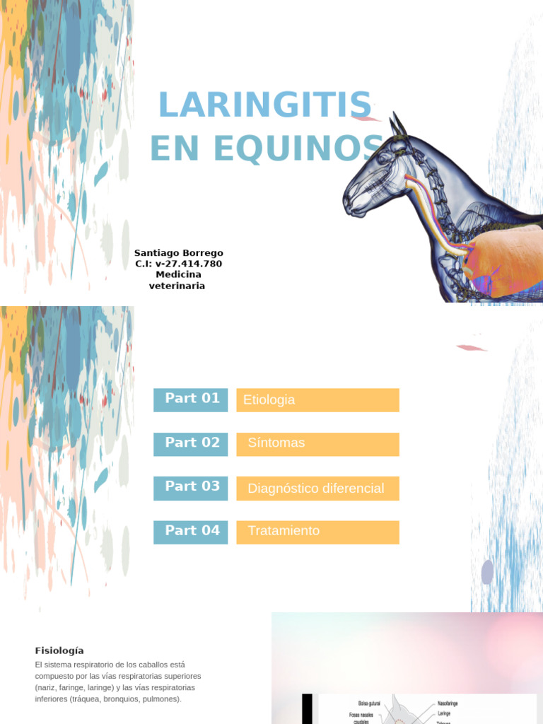 Laringitis en Caballos: Causas y Tratamiento | PDF | Alergia | Tos