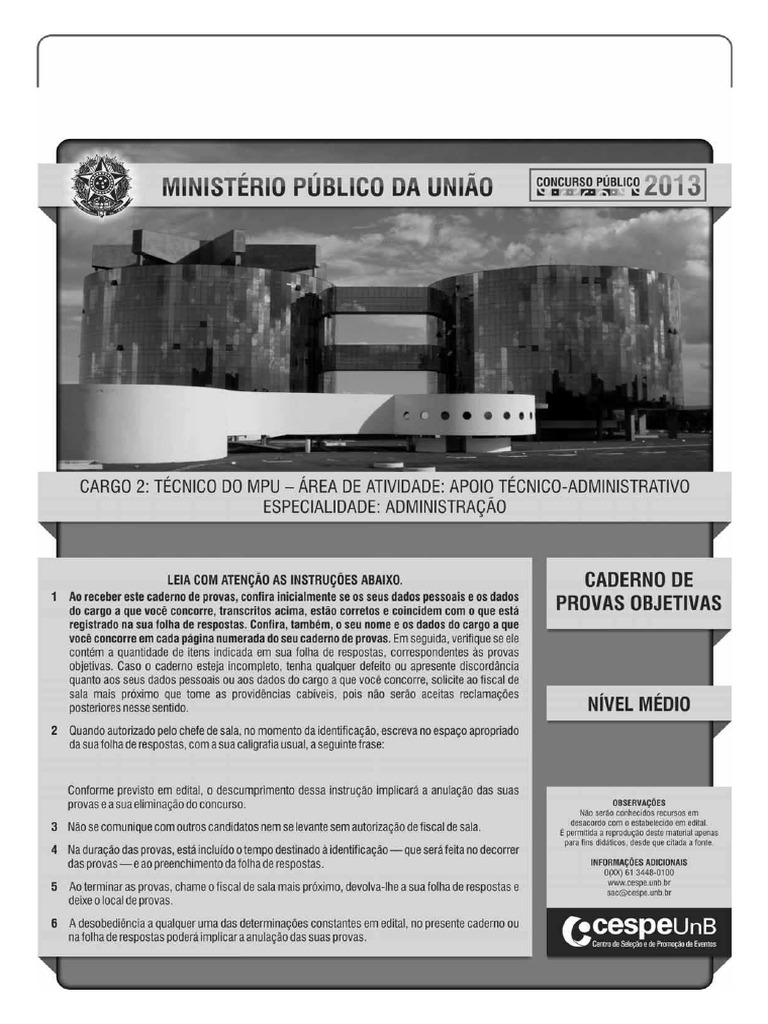 Conhec Basicos Tecn Mpu Nivel Medio Pdf