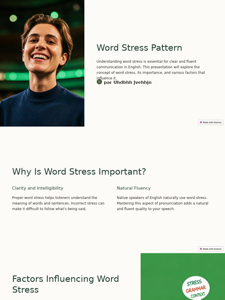 Word Stress Pattern | PDF | Stress (Linguistics) | Word