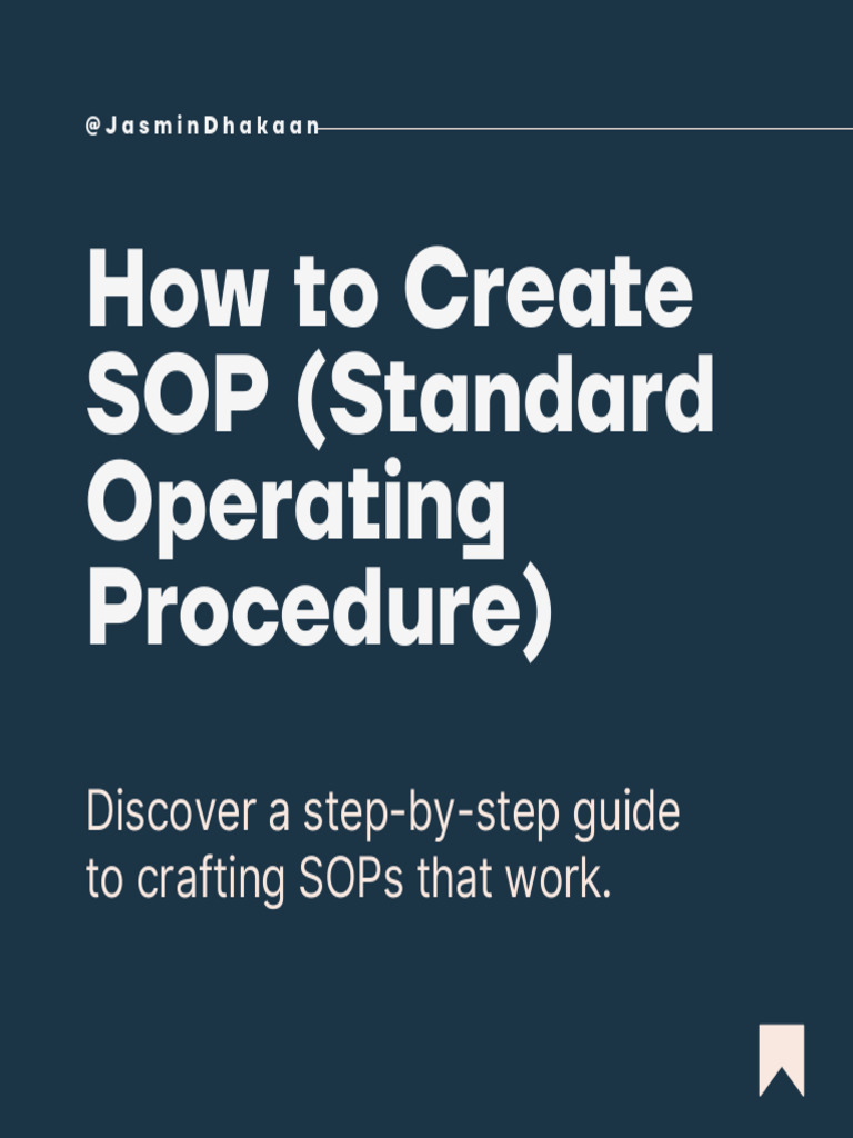 How to Create SOP Standard Operating Procedure 1737211635 | PDF