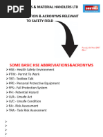 Safety Abbreviation List - Safety Acronyms | PDF | Occupational Safety ...