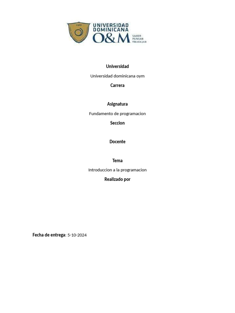 INTRODUCCION A LA PROGRAMACION | PDF | Algoritmos | Lenguaje de programación