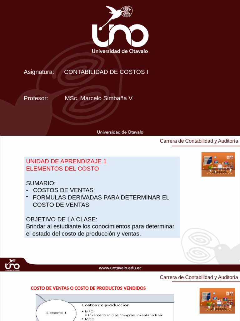 Fórmulas de Costo de Ventas en Contabilidad | PDF
