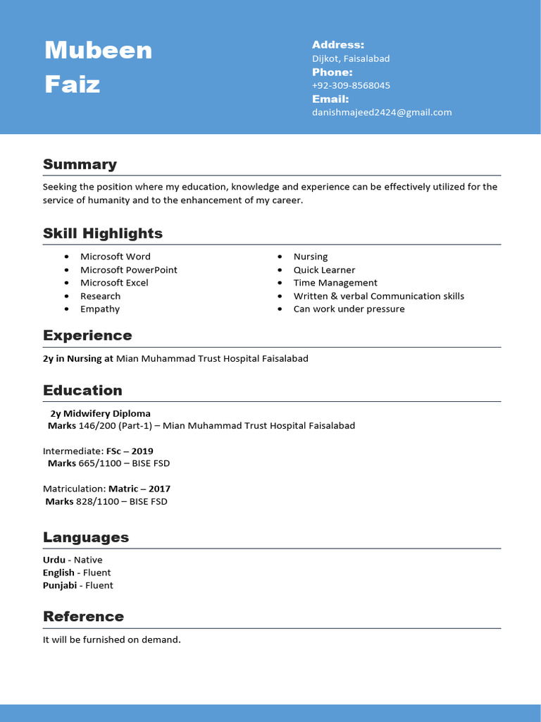 Mubeen CV | PDF