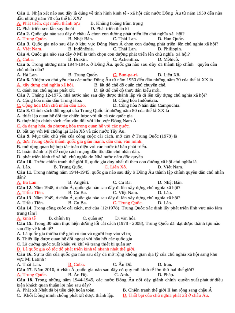 Gợi ý Đề Cương Ôn Tập Cuối Hk1.11 | PDF