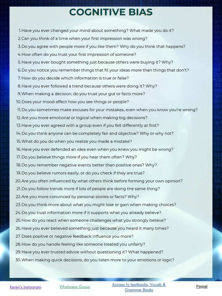 Cognitive Bias | PDF | Feeling | Behavioural Sciences