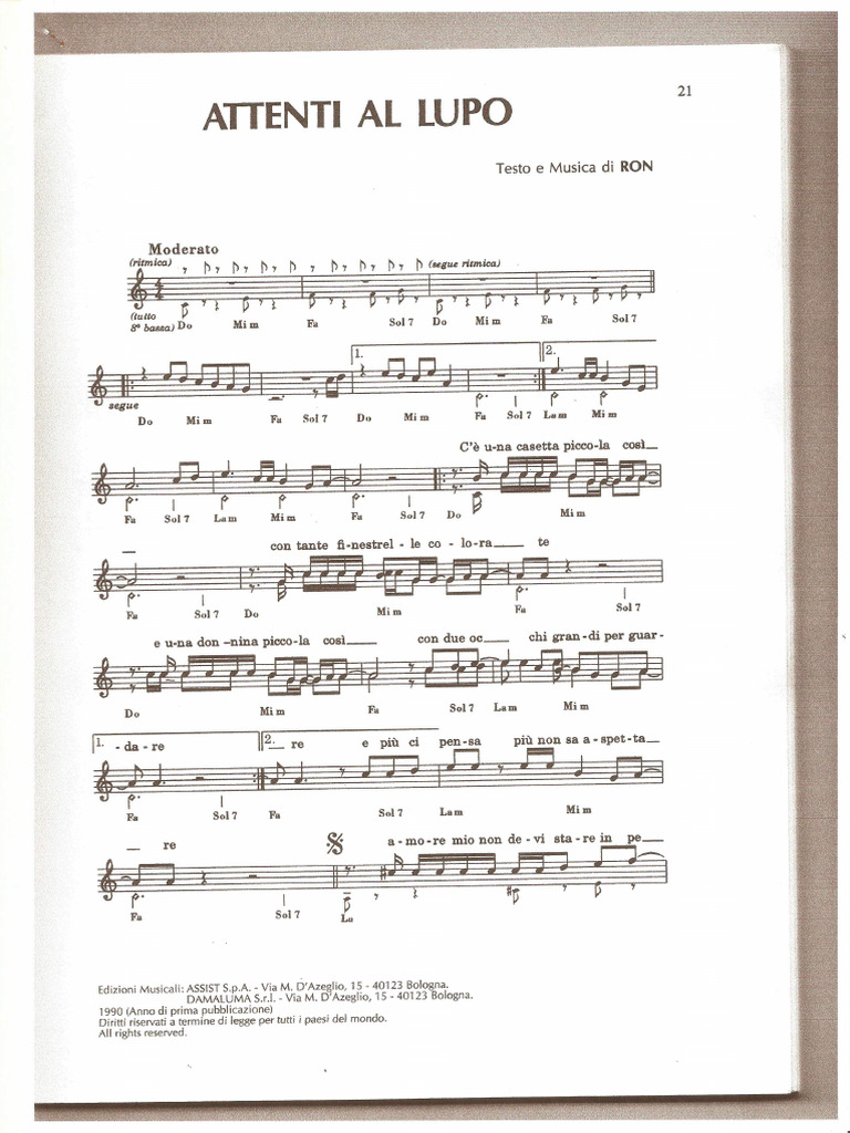 Attenti Al Lupo | PDF