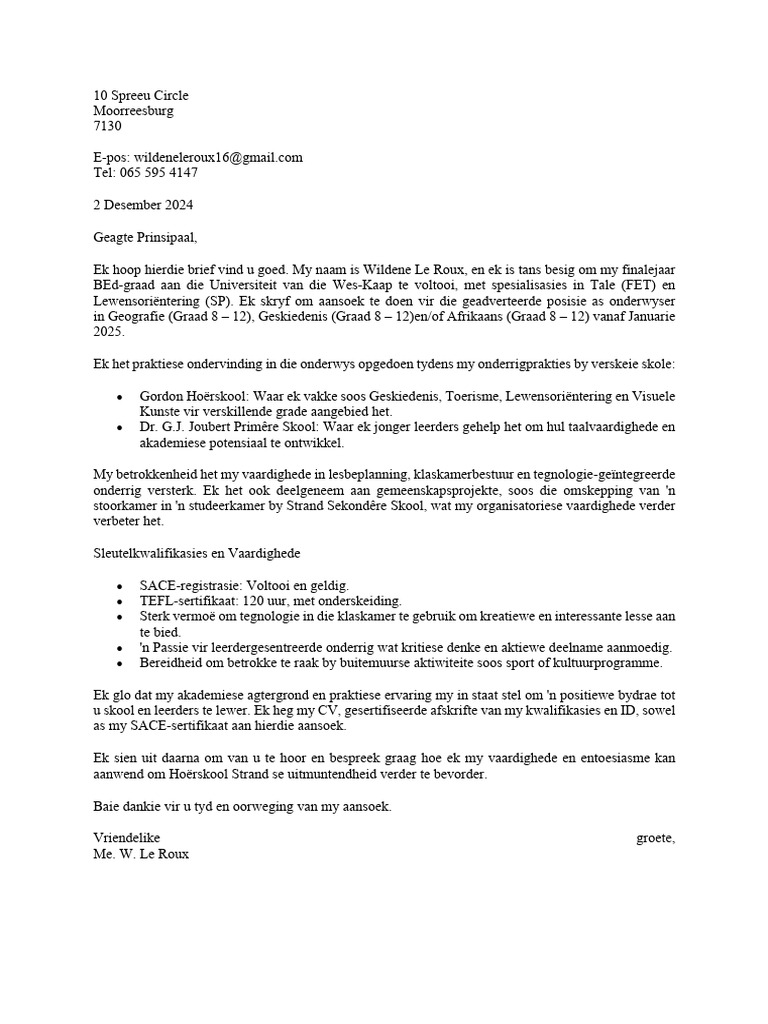 Wildene Dekbrief | PDF