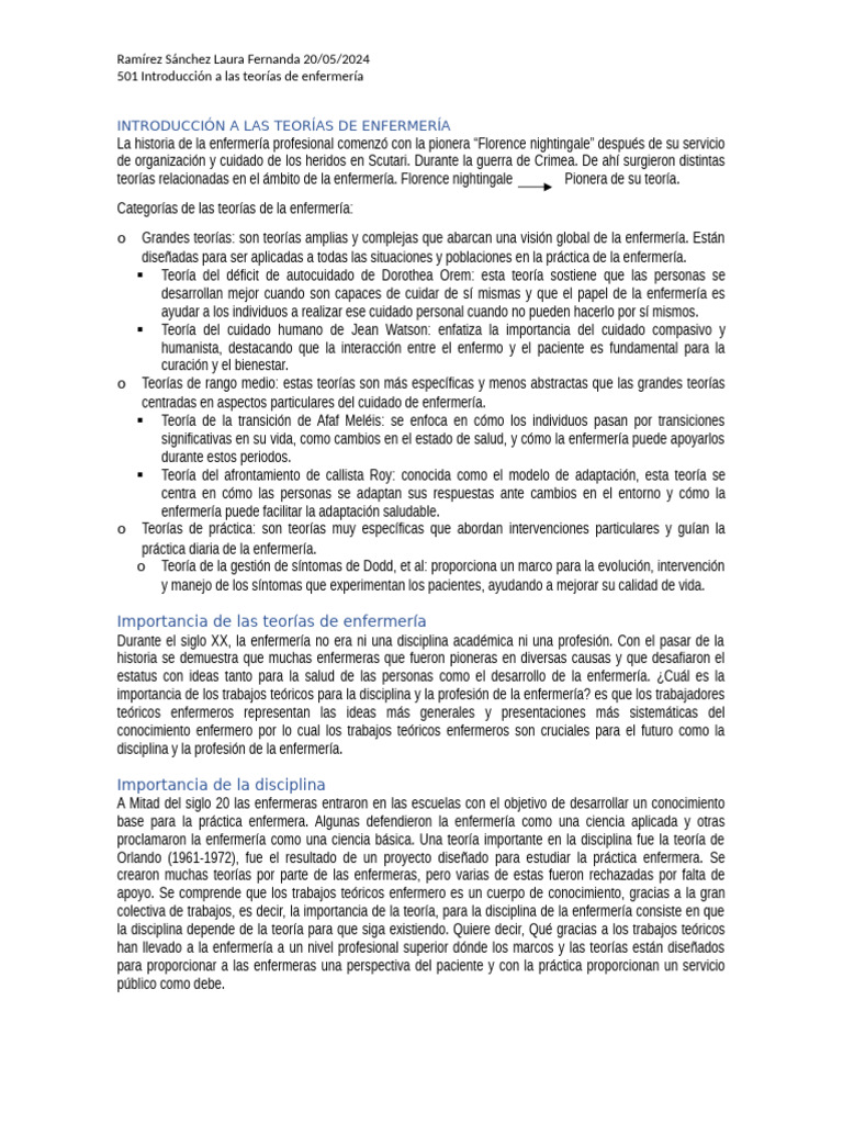 Introducción A Las Teorías de Enfermería | PDF | Enfermería | Paradigma