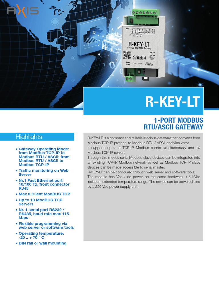 Modbus Gateway for Industrial Use | PDF | Network Architecture | Physical Layer Protocols