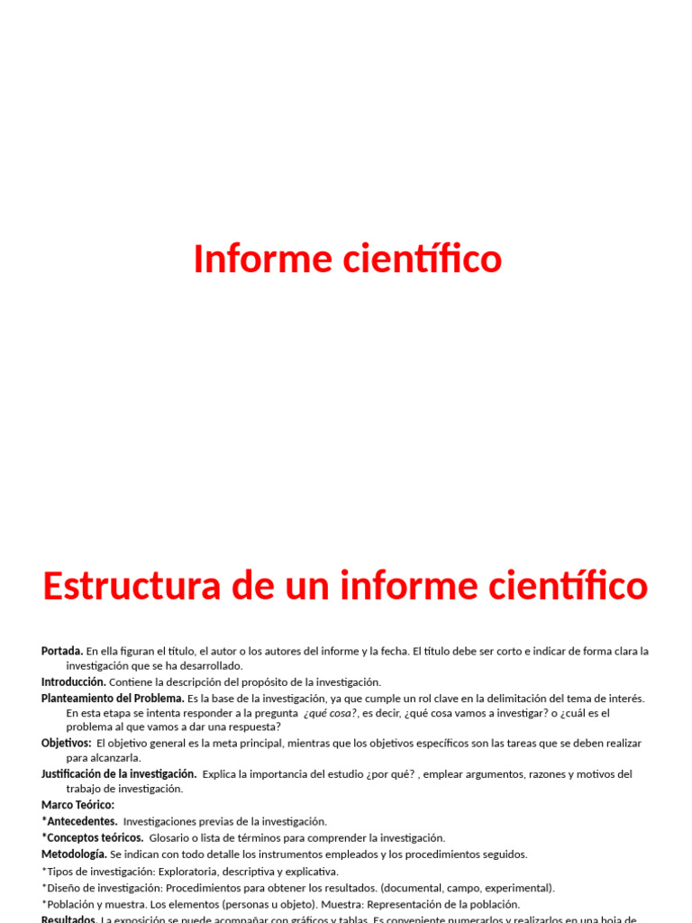 Informe científico Parte 1 | PDF