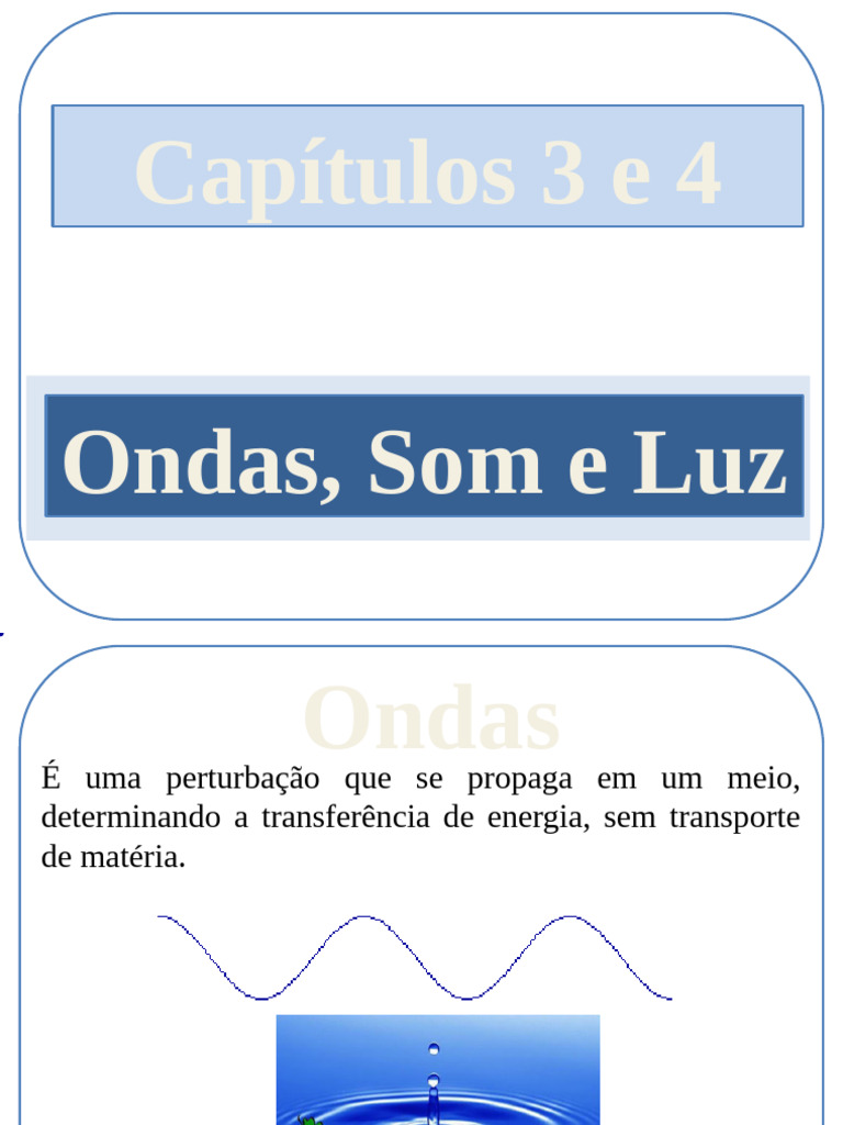 Ondas e Som - Capítulo 3 e 4 Física | PDF | Ondas | Som
