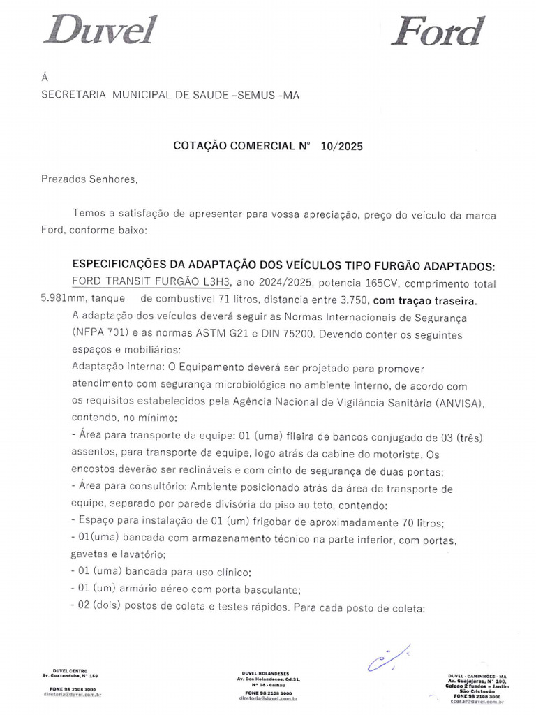Cotação Semus 2025 | PDF