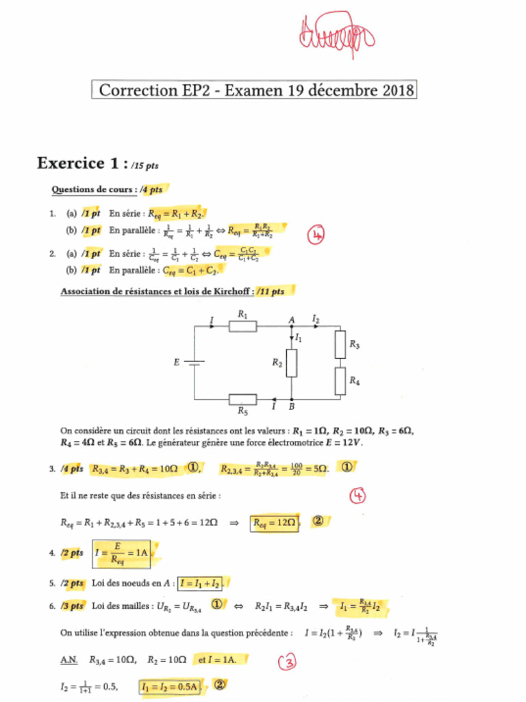 Corrigé de Examen EP2 19 Décembre 2018 | PDF