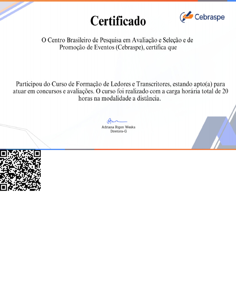 Certificado Ledor | PDF