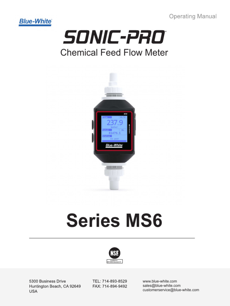 593 MS6 Instruction Manual | PDF | Flow Measurement | Laptop
