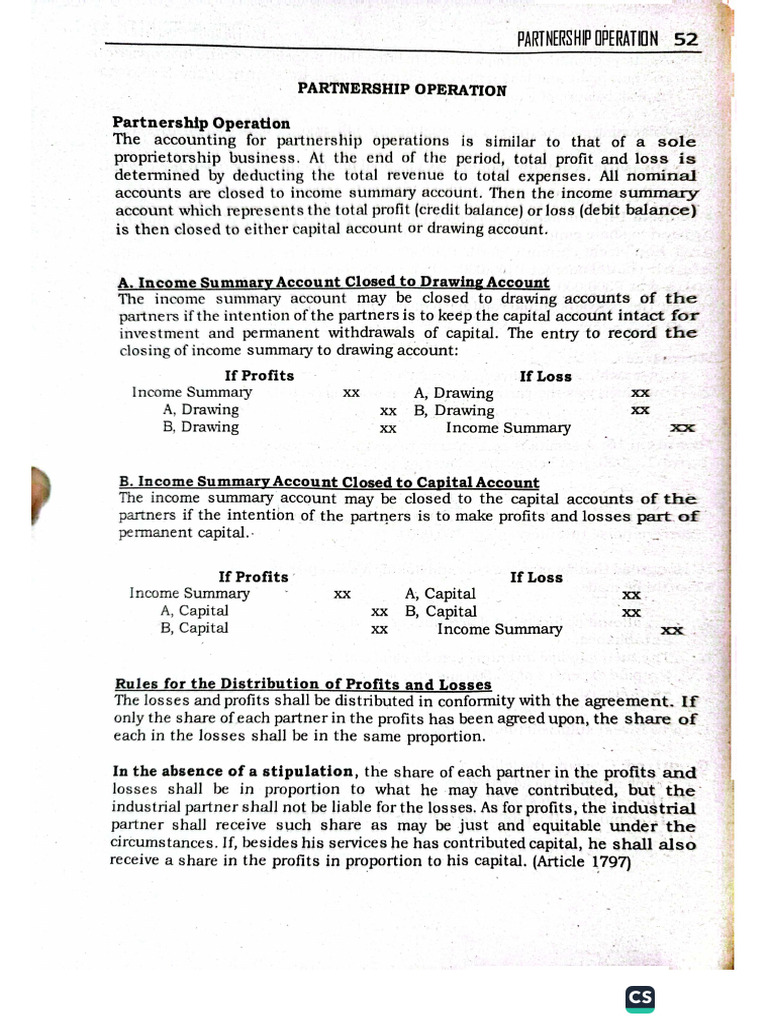 Partnership Operation | PDF