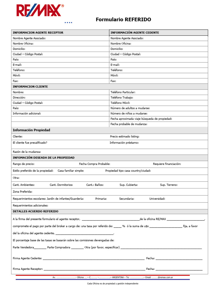 FORMULARIO REFERIDOS | PDF