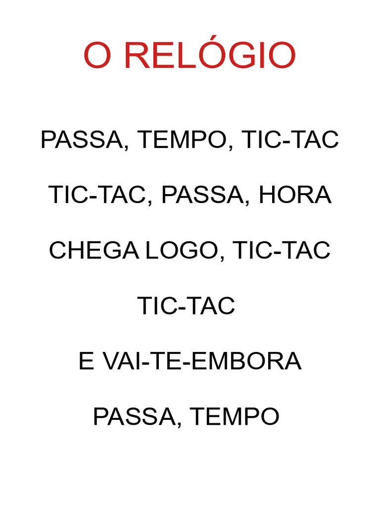 Poema o Relógio | PDF