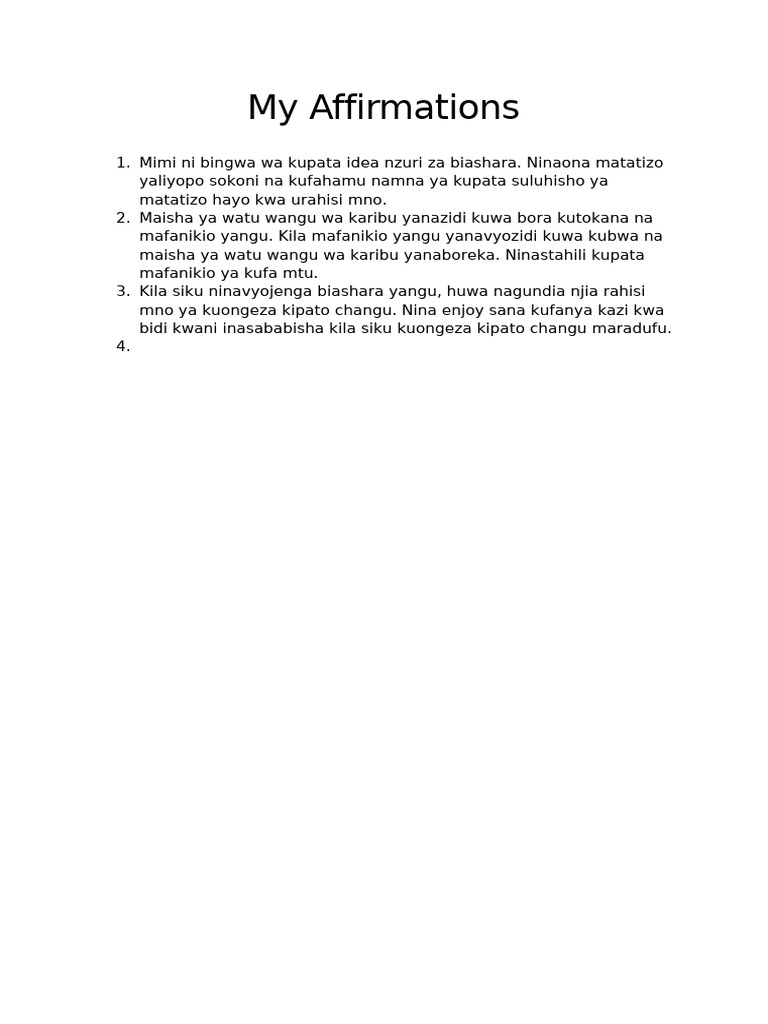 My Affirmations | PDF