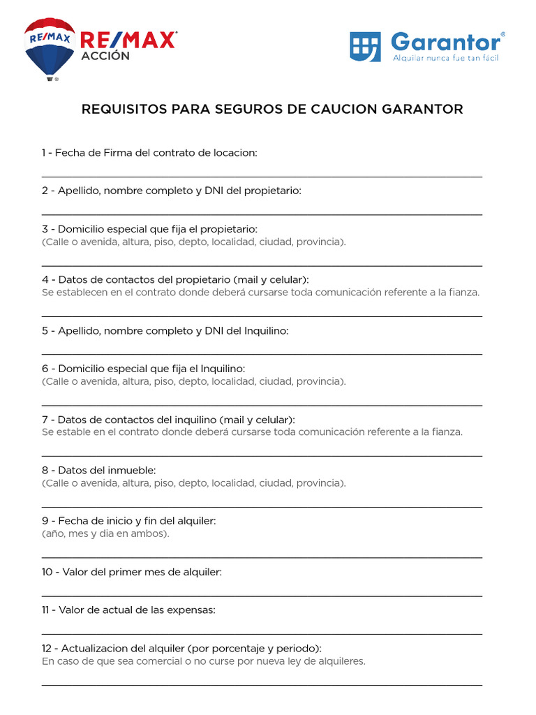 Requisitos para Seguros de Caución | PDF