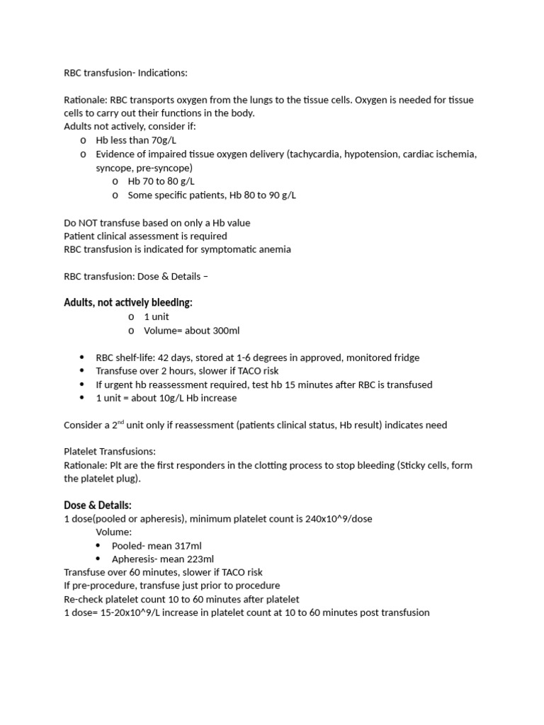 Blood Things For Ell Final | PDF | Bleeding | Platelet