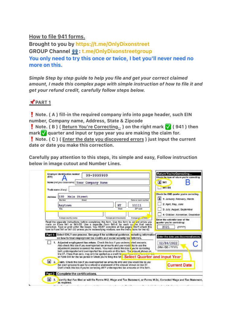 Step-by-Step Guide to Filing 941 Forms | PDF | Computing