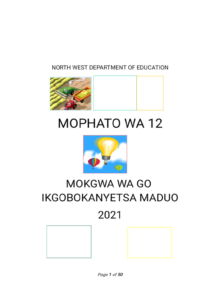 Mokgwa Wa Go Ikgobokanyetsa Maduo 2021 | PDF