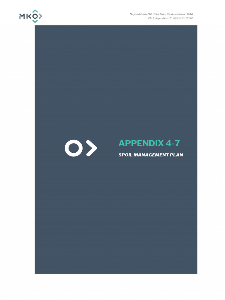 appendix-4-7-spoil-management-plan | PDF | Wind Farm | Road