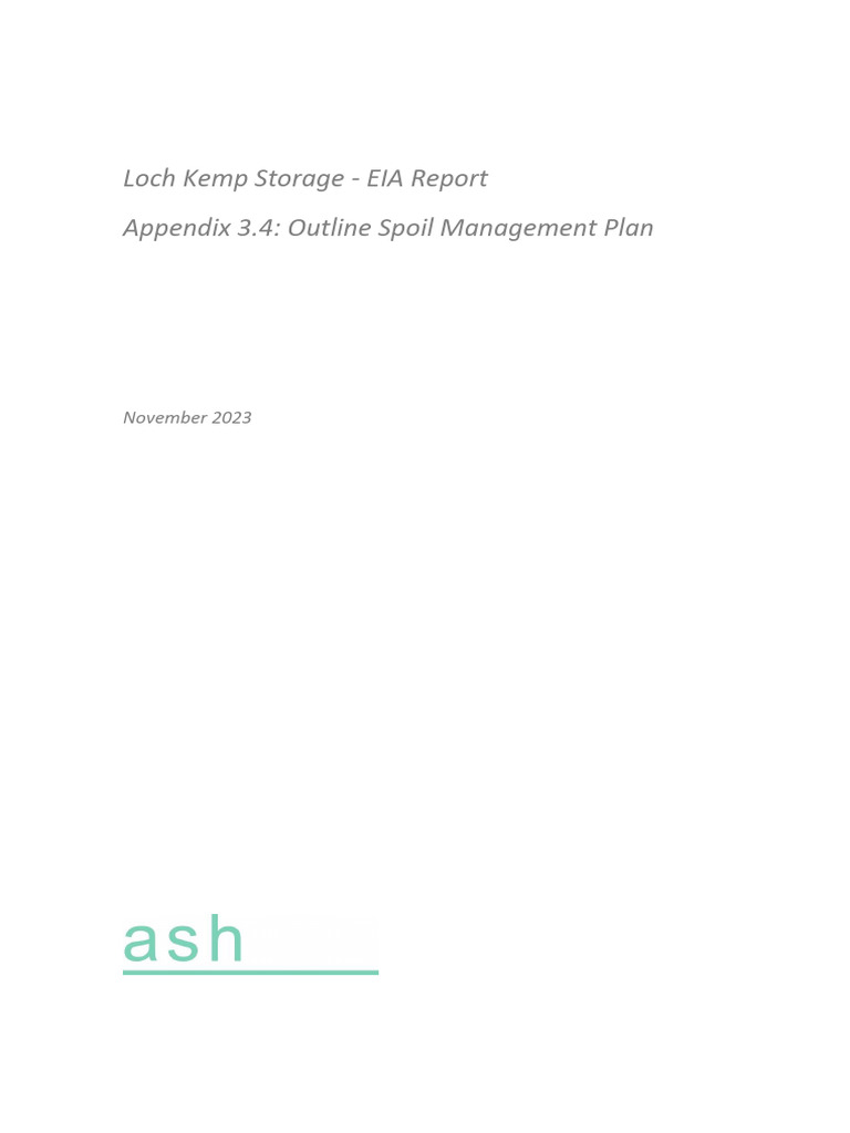 Volume 4 - Appendix 3.4 - Outline Spoil Management Plan | PDF ...