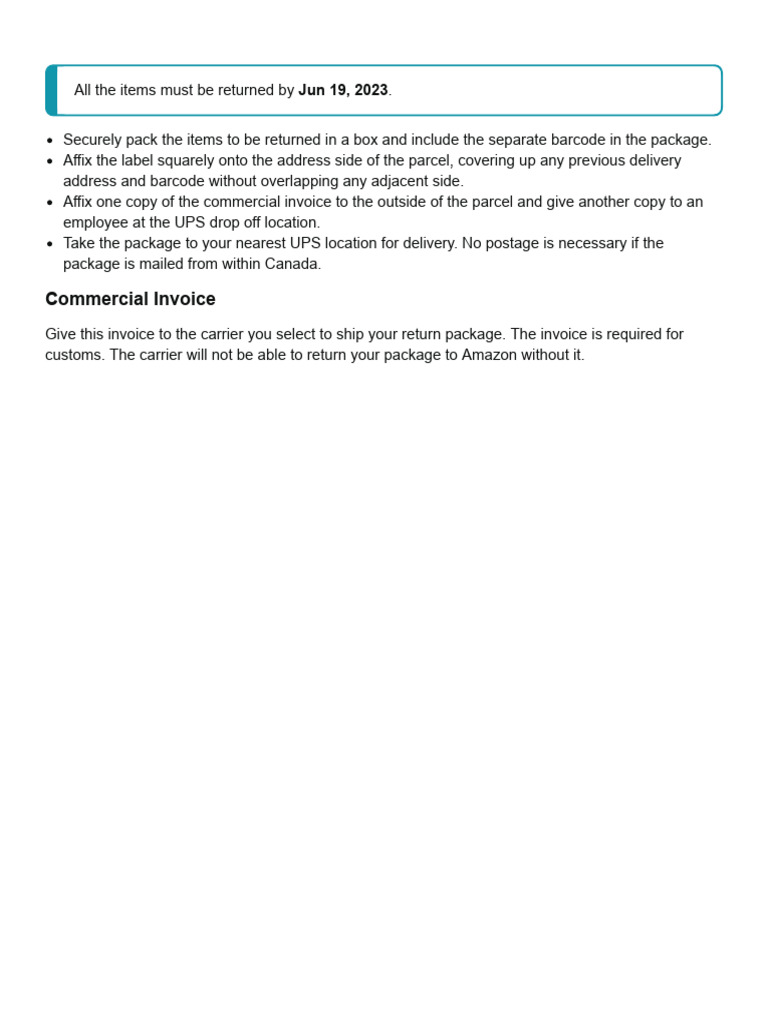 Online Return Center | PDF