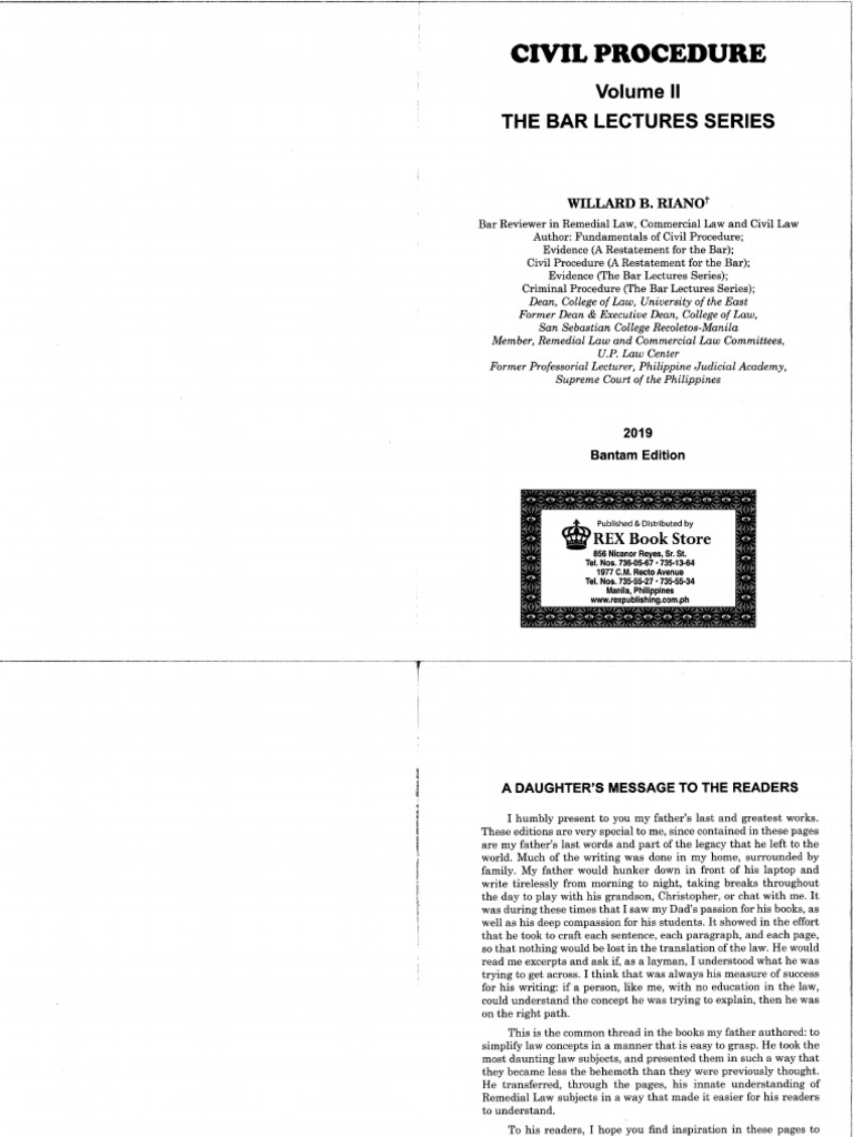 Civil Procedure II Riano | PDF