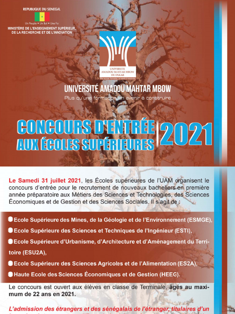 Concours 2021 Uam | PDF