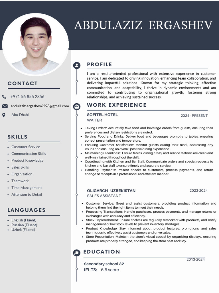 Blue and Gray Simple Professional CV Resume | PDF | Business