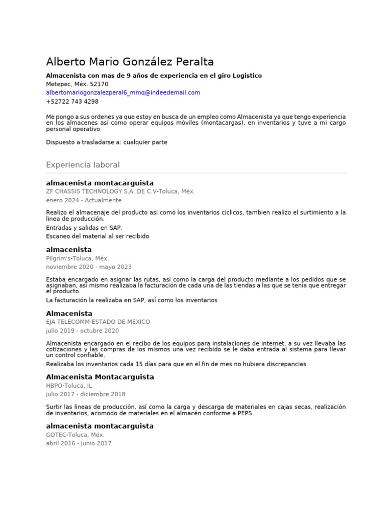 Alberto Mario González Peralta 26.08 | PDF